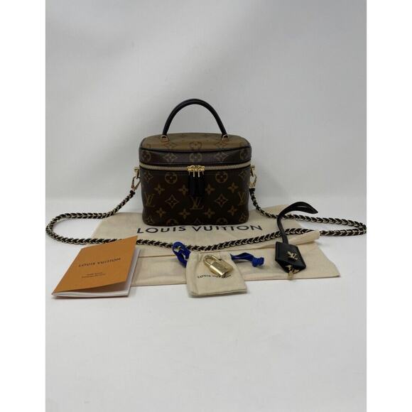 Louis Vuitton | Bags | Louis Vuitton Vanity Pm Brown Canvas Coated Reverse Monogram | Poshmark